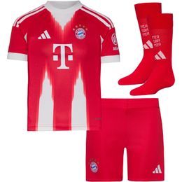 Adidas FC Bayern M&uuml;nchen 25-26 Heim Teamtrikot Kinder - Gr&ouml;&szlig;e 92 - rot