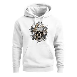 Neverless Sweatshirt 'Skull Roses' male White size S