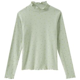 Yigga M&auml;dchen Langarmshirt mit Glitzer-Herzen