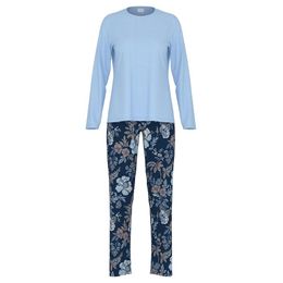 Mey Pyjama 'Nostalgia' Damen Gr&ouml;&szlig;e 5XL blau Winterkleid