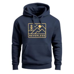 Neverless Sweatshirt 'Berge' male Blue size 5XL