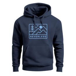 Neverless Sweatshirt 'Berge' male Blue size 3 XL
