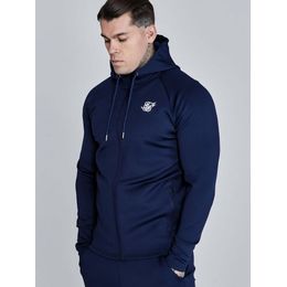 SikSilk Zip-Up Hoodie 'Essentials Poly FullZip Hoodie' male Blue size S