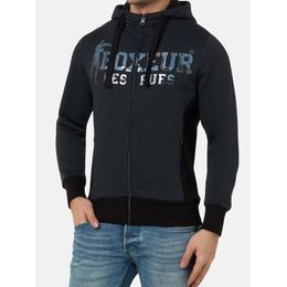 Boxeur Des Rues Zip-Up Hoodie 'Hooded Full Zip Sweatshirt' male Grey size XL