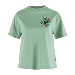 Fjällräven Fjällräven Damen T-Shirt Fjällblomster Logo Misty Green (Größe: L)