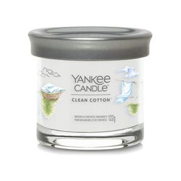 yankee candle Tumbler-Kerze "Clean Cotton" in Wei&szlig; - 122 g - 51% | Kerzen-vasen