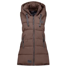 Geographical Norway Steppweste "Dolbar" in Dunkelbraun - 71% | Gr&ouml;&szlig;e S | Damenjacken