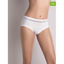COTONELLA 4er-Set: Slips in Wei&szlig; - 34% | Gr&ouml;&szlig;e XL | Damen-unterteile