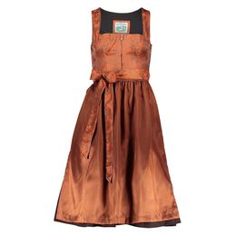 Turi Landhaus Dirndl in Braun/ Orange - 69% | Größe 38 | Damen-dirndl