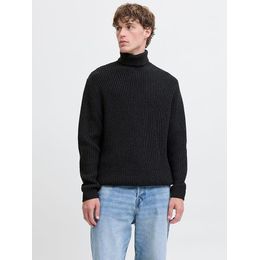 Jack & Jones Jack & Jones Rollkragenpullover in Schwarz - 58% | Gr&ouml;&szlig;e XXL | Herren-plussize
