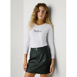 Pepe Jeans Longsleeve "New Virginia" in Wei&szlig; - 25% | Gr&ouml;&szlig;e XS | Damen-tops