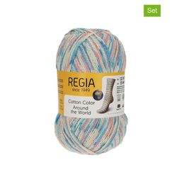 Regia 5er-Set: Baumwoll-Mixgarne ''Cotton Color'' in Bunt - 5x 100 g - 58% | Kreativbedarf-diy