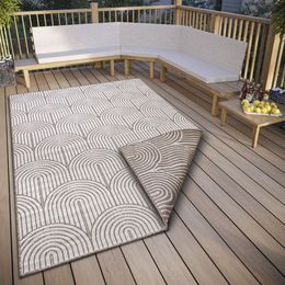 Outdoorteppich Hanse Home "Pangli, Wendeteppich", beige (linen), B:240cm H:5mm L:330cm, Polypropylen (PP), Teppiche, Outdoorteppich, In-& Outdoor, Teppich, Wetterfest, Balkon, Garten, Wohnzimmer, Modern