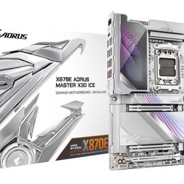 Gigabyte Mainboard "X870E AORUS MASTER X3D ICE Mainboard – Unterstützt AMD Ryzen 9000 Proz", ohne farbbezeichnung, B:31cm H:9,5cm T:34cm, Mainboards