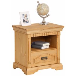 Nachtkonsole OTTO HOME "Graz", beige (gelaugt, ge&ouml;lt), B:55cm H:57cm T:39cm, Sideboards, Nachtkonsole, aus massiver Kiefer, mit aufwendigen Details, Breite: 55 cm