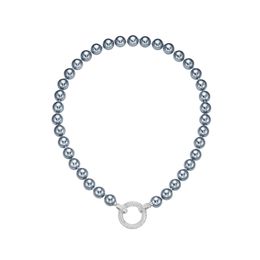 Collier Lady, grau, Halsketten, Damen, 45, Perlen, L: 45, Collier