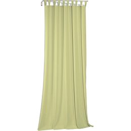 Vorhang WIRTH "Sunday", gr&uuml;n, B:142cm H:255cm, Jacquard, Baumwolle, Polyester, Gardinen, nach Ma&szlig;
