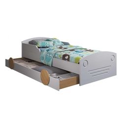 Kinderbett OTTO HOME "Levke", wei&szlig; (wei&szlig;, wei&szlig;, wei&szlig;), B:97cm H:62cm L:205cm, Betten, Kinderbett, aus massiver Kiefer, 90x160 cm, inklusive Schubkasten und Lattenrost