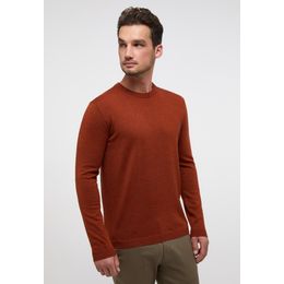 Strickpullover Eterna "REGULAR FIT", Jungen, Gr. L, orange, 100% Wolle (Merino), lässig geschnitten, Pullover Strickpullover