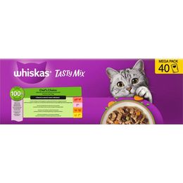 whiskas Nassfutter Katze Chef's Choice in Sauce, Tasty Mix Megapack (40x85 g)