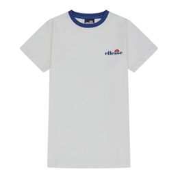 T-Shirt Ellesse, Jungen, Gr. 128/134 (8/9), wei&szlig; (wei&szlig;, blau), Jersey, Obermaterial: 100% Baumwolle, kontrastfarbene Details, unifarben mit Farbeins&auml;tzen, Rundhals, eingesetzt normaler Saum, Shirts T-Shirt, f&uuml;r Kinder