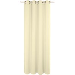 Vorhang WIRTH "Sunday", beige (creme), B:142cm H:305cm, Jacquard, Baumwolle, Polyester, Gardinen, nach Ma&szlig;