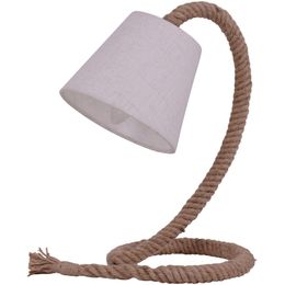 N&auml;ve N&Auml;VE Tischleuchte "Rope", wei&szlig; (wei&szlig;, natur), 1, &Oslash; 26cm H: 38cm, 1 Stk., Leuchten, Exkl. 1x E14 max. 40W,Fu&szlig;: Juteseil natur,Farbe Schirm: wei&szlig;, Tischleuchte