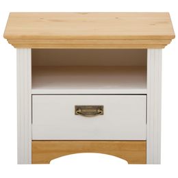 Nachtkonsole OTTO HOME "Konrad", weiß (weiß, honig, honig), B:56cm H:45cm T:39cm, Sideboards, Nachtkonsole, aus massiver, FSC-zertifizierter Kiefer