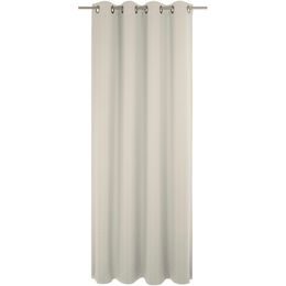 Vorhang WIRTH "Sunday", beige, B:142cm H:275cm, Jacquard, Baumwolle, Polyester, Gardinen, nach Ma&szlig;