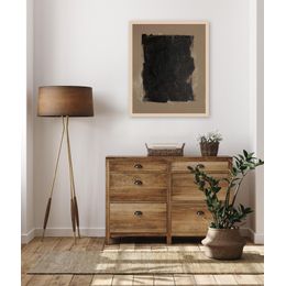 Bild mit Rahmen "Emilia", braun (farbe rahmen: natur, farbe bild(er): braun), B:30cm H:40cm T:2cm, Acrylglas, Holz, Papier, LeGer Home by Lena Gercke, Bilder, Premium Poster mit Naturholzrahmen, Handarbeit aus Deutschland