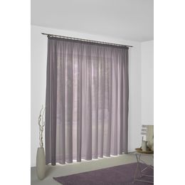 Vorhang WIRTH "Sunday", lila, B:142cm H:275cm, Jacquard, Baumwolle, Polyester, Gardinen, nach Ma&szlig;