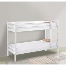 Etagenbett OTTO HOME "Alpi", wei&szlig;, B:103cm H:142cm L:208cm, Etagenbetten, Etagenbett, Massivholz (Kiefer), Stockbett