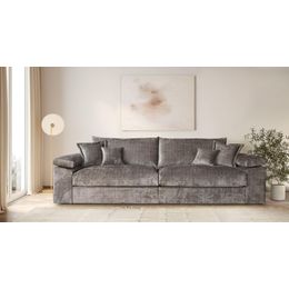 Big-Sofa Home Affaire "Soft&Cosy XXL, B: 303 cm - OTTO. Verl&auml;ssliche Qualit&auml;t.", beige (taupe), B:303cm T:123cm, 100% Polyester, Sofas, Big-Sofa, Mega-Sofa, Cord oder Chenille-Struktur, mit Federkern & 4 Zierkissen, Topseller