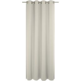 Vorhang WIRTH "Sunday", beige, B:142cm H:335cm, Jacquard, Baumwolle, Polyester, Gardinen, nach Ma&szlig;