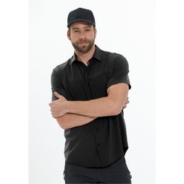 Outdoorhemd WHISTLER "Jeromy", Herren, Gr. M, US-Gr&ouml;&szlig;en, schwarz, 90% Polyester, 10% Elasthan, unifarben, normal, ohne Ausschnitt, Hemden, mit innovativer QUICK DRY-Technologie