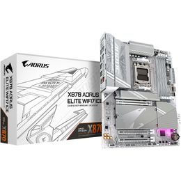Gigabyte Mainboard "X870 AORUS ELITE WIFI7 ICE Mainboard - Unterst&uuml;tzt AMD Ryzen 9000 CPUs", silber, B:8cm H:27,2cm T:33,7cm, Mainboards