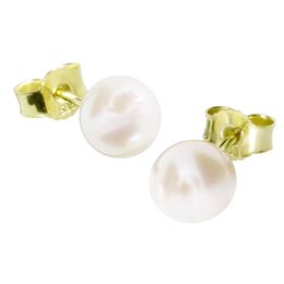 Paar Ohrstecker OSTSEE-SCHMUCK "OSTSEE-SCHMUCK Ohrstecker Ingrid 6 Ohrstecker Ingrid 6", gelb, Ohrringe, Damen, 6,5mm, Gelbgold 585