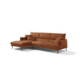 Ecksofa Egoitaliano "FUNNY, hochwertiges & aktuelles Design, bequeme R&uuml;ckenlehne, L-Form", bunt (brick), B:265cm H:90cm T:225cm, 100% Polyester, Sofas, Ecksofa, hochwertiger Sitzkomfort, L-Form