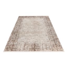 Teppich Obsession "My Memphis 380", beige, B:200cm H:8mm L:290cm, Polyester, Teppiche, Teppich, modernes 3D-Design, mit Bordüre und Fransen
