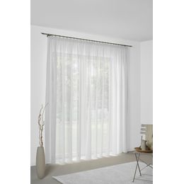 Vorhang WIRTH "Sunday", wei&szlig;, B:142cm H:315cm, Jacquard, Baumwolle, Polyester, Gardinen, nach Ma&szlig;