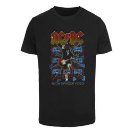 T-Shirt Merchcode "Merchcode Herren ACDC Blow Up Your Video Tee", Damen, Gr. XS, schwarz, 100% Baumwolle, bedruckt, normal, Rundhals, Shirts T-Shirt