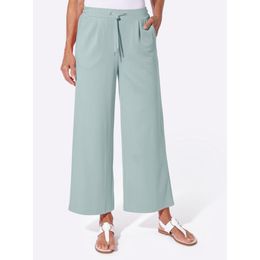 Culotte Inspirationen, Damen, Gr. 54, Normalgr&ouml;&szlig;en, kalkmint, 58% Viskose, 36% Polyamid, 6% Elasthan, unifarben, Hosen Culotte