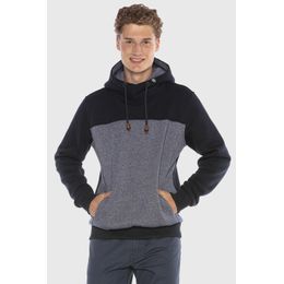 Cipo & Baxx Kapuzenpullover CIPO & BAXX "Sweatshirts", Herren, Gr. S, blau (navyblau), 70% Baumwolle, 30% Polyester, unifarben, regular fit, Pullover Kapuzenpullover, im Kontrast-Look