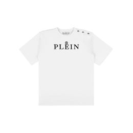 T-Shirt Philipp Plein "T-Shirt Rundhalsausschnitt Ss", Jungen, Gr. 14, 01, wei&szlig;, Obermaterial: 100% Baumwolle, Shirts T-Shirt