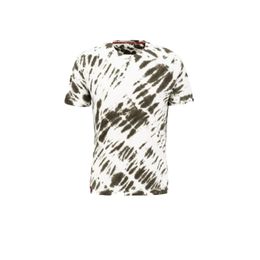 T-Shirt Alpha Industries "Tie Dye T-Shirt", Herren, Gr. S, grün (schwarz olive), Obermaterial: 100% Baumwolle, Shirts T-Shirt