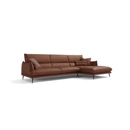 Ecksofa Egoitaliano "FUNNY, hochwertiges & aktuelles Design, bequeme R&uuml;ckenlehne, L-Form", braun (erdbraun), B:265cm H:90cm T:225cm, Sofas, Ecksofa, hochwertiger Sitzkomfort, L-Form