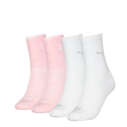 Socken Puma "Puma WOMEN SOCK 4P ECOM", Damen, Gr. 39-42, pink (wei&szlig;, pink), Materialmix, unifarben, Socken Socken, mit unterst&uuml;tzender Fu&szlig;gew&ouml;lbestruktur