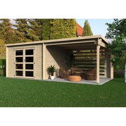 d&eacute;cor et jardin d&eacute;cor et jardin Ger&auml;tehaus 'Fuji' Fichte natur Pultdach, Doppelt&uuml;r mit Kunststoffverglasung 629 x 298 x 213 cm