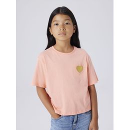 name it Jungen T-Shirt "NKFBEATRICE SS NREG SH TOP BOX PS NOOS"desert flower, Gr. 122, bestickt, unifarben, Jersey, Obermaterial: 100% Baumwolle,