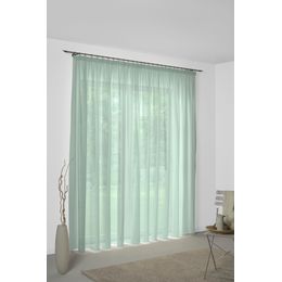Vorhang WIRTH "Sunday", gr&uuml;n (mint), B:142cm H:395cm, Jacquard, Baumwolle, Polyester, Gardinen, nach Ma&szlig;